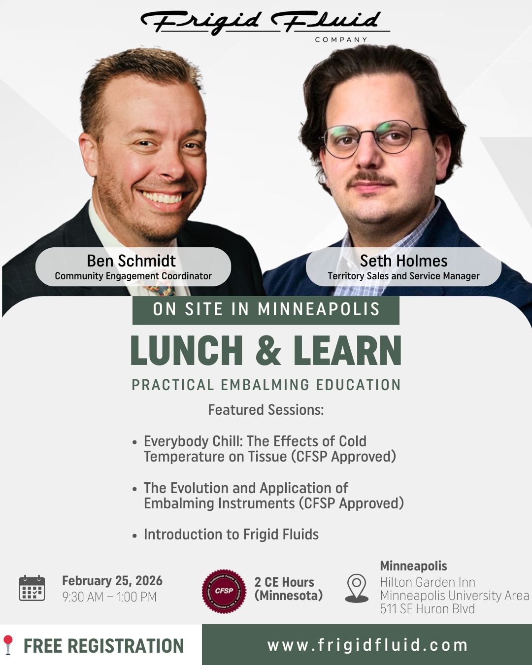 Minneapolis Lunch & Learn (2 CEU Hours | CFSP Approved) – Frigid Fluid